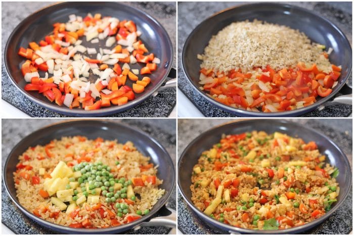 Pineapple fried rice with "eggy" tofu - Cadry's Kitchen