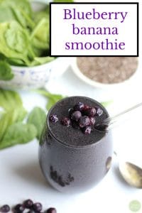 Blueberry banana smoothie (vegan) - Cadry's Kitchen