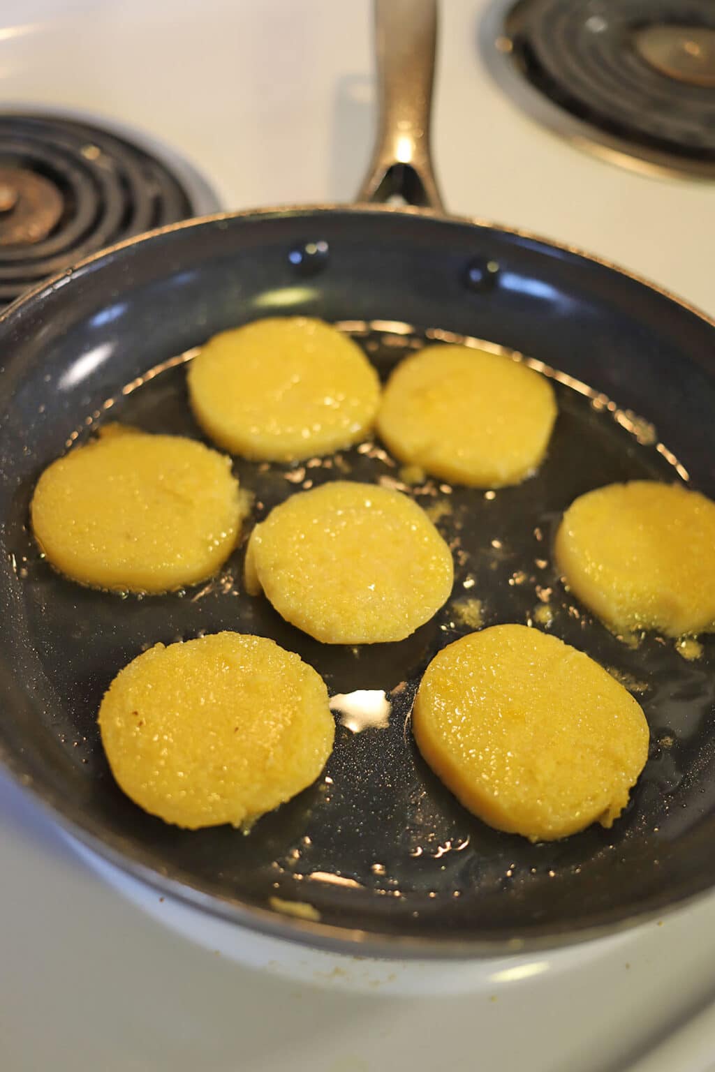 Fried polenta stacks with squash & cashew cream - Cadry's Kitchen