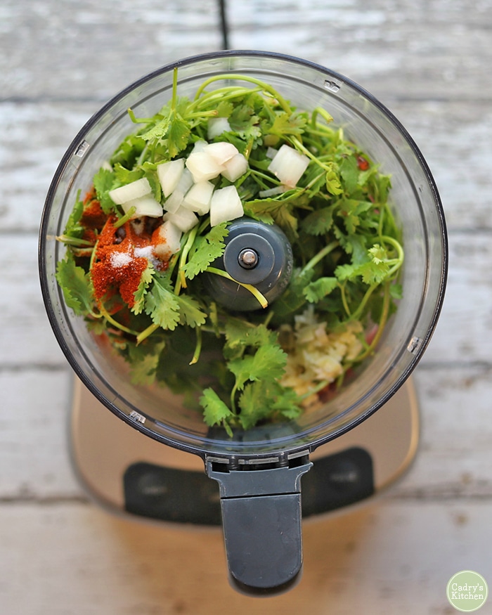 Cilantro chimichurri sauce + vegan steak tacos - Cadry's Kitchen