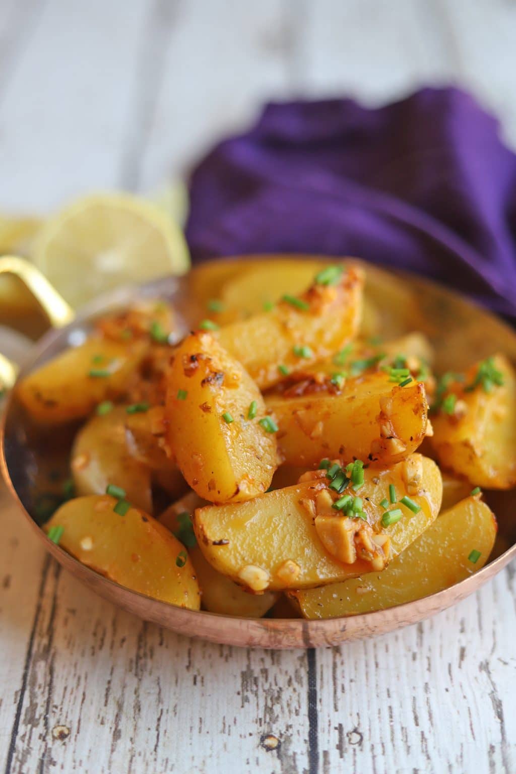 Greek lemon potatoes with garlic & oregano - Cadry's Kitchen