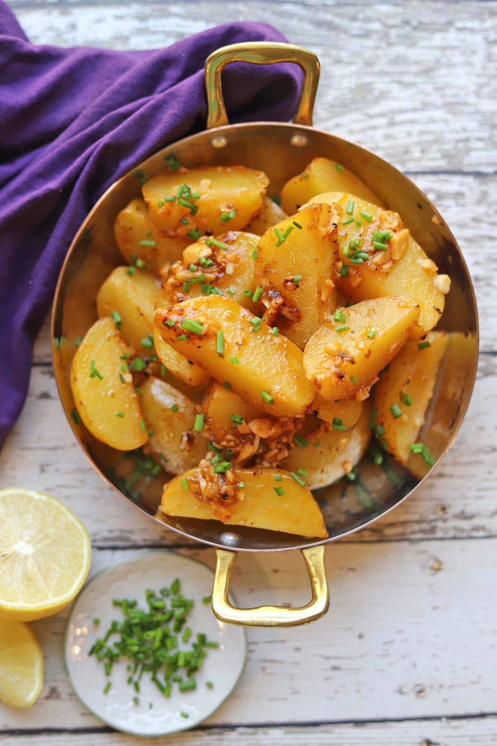 Greek lemon potatoes with garlic & oregano - Cadry's Kitchen