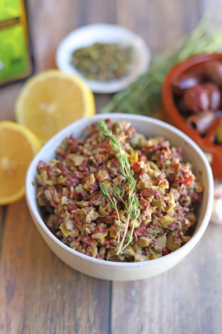 Olive tapenade with garlic & thyme - Cadry's Kitchen