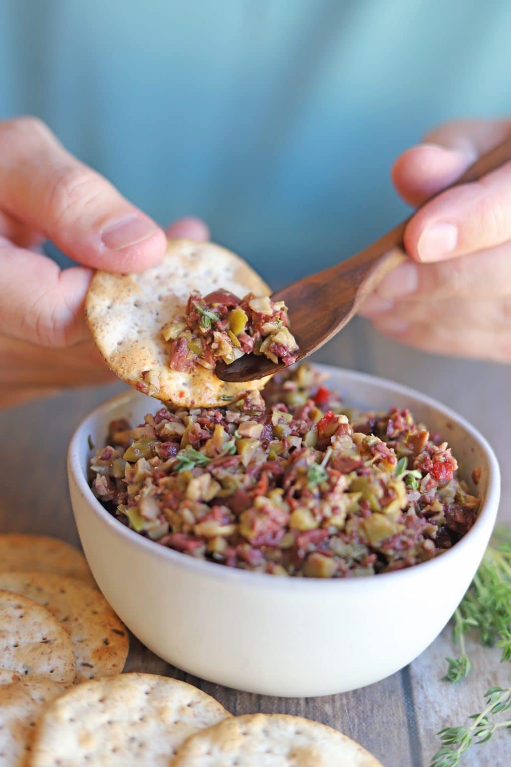 Olive tapenade with garlic & thyme - Cadry's Kitchen