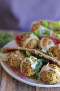 Delicious falafel sandwich in a pita pocket - Cadry's Kitchen