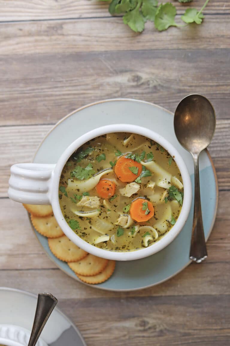 One pot vegan chicken noodle soup - Cadry's Kitchen