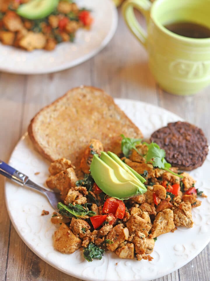 The easiest silken tofu scramble recipe (Just 5 ingredients!) - Cadry's ...