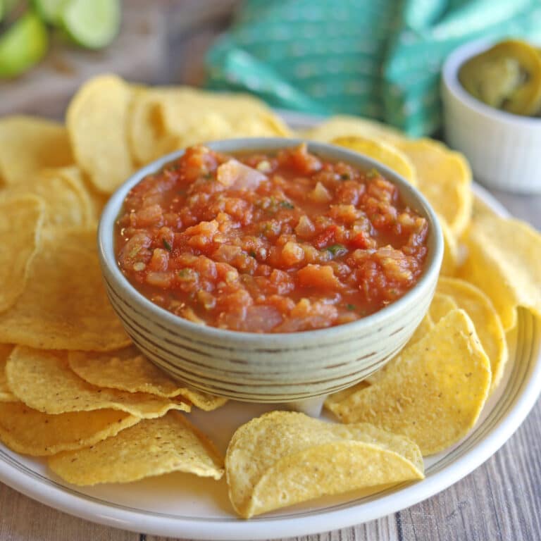 Roasted tomato salsa with onion, garlic & jalapeño - Cadry's Kitchen