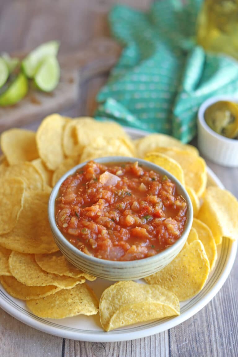 Roasted tomato salsa with onion, garlic & jalapeño - Cadry's Kitchen