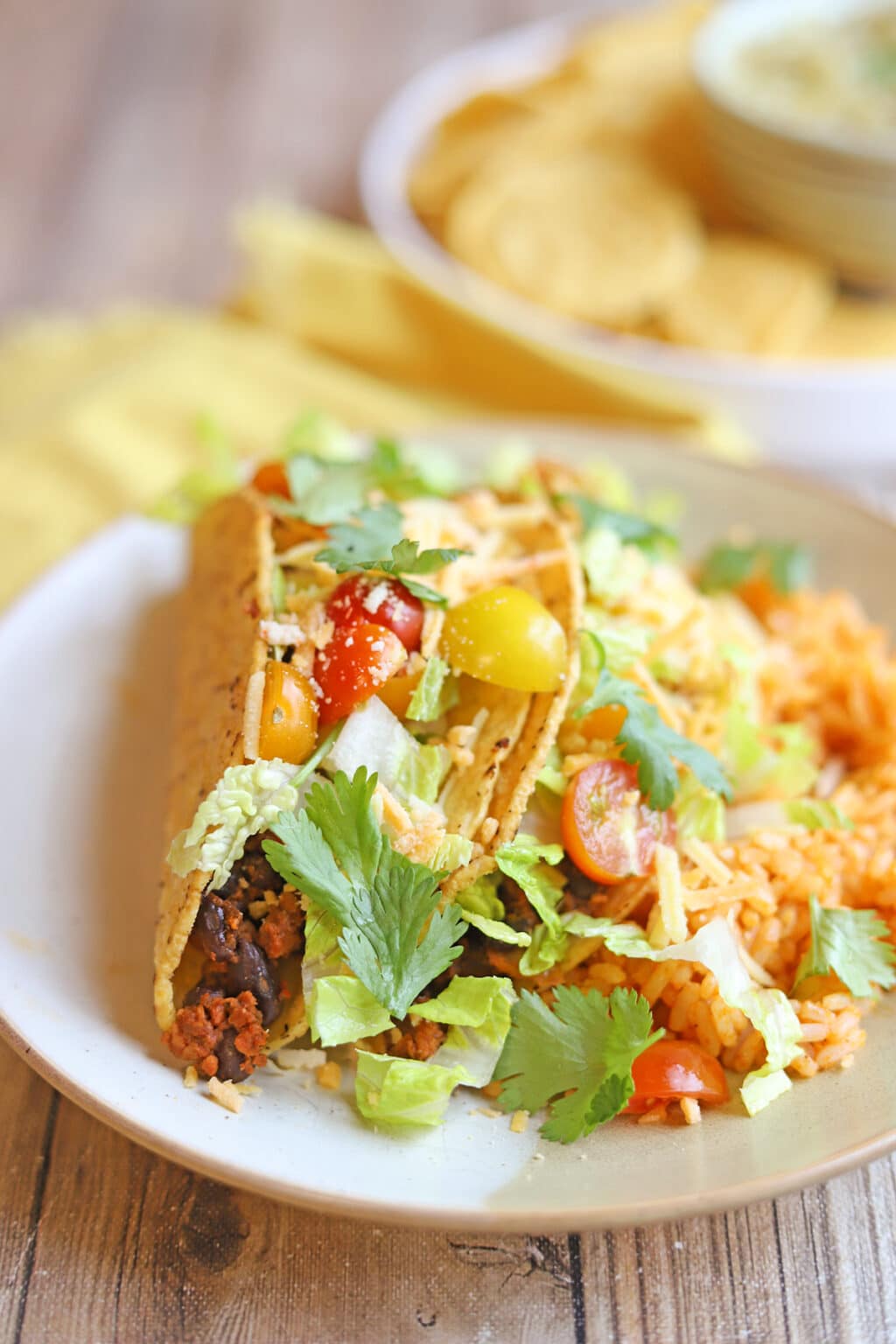Crunchy soy chorizo tacos with black beans (Easy Trader Joe's dinner ...