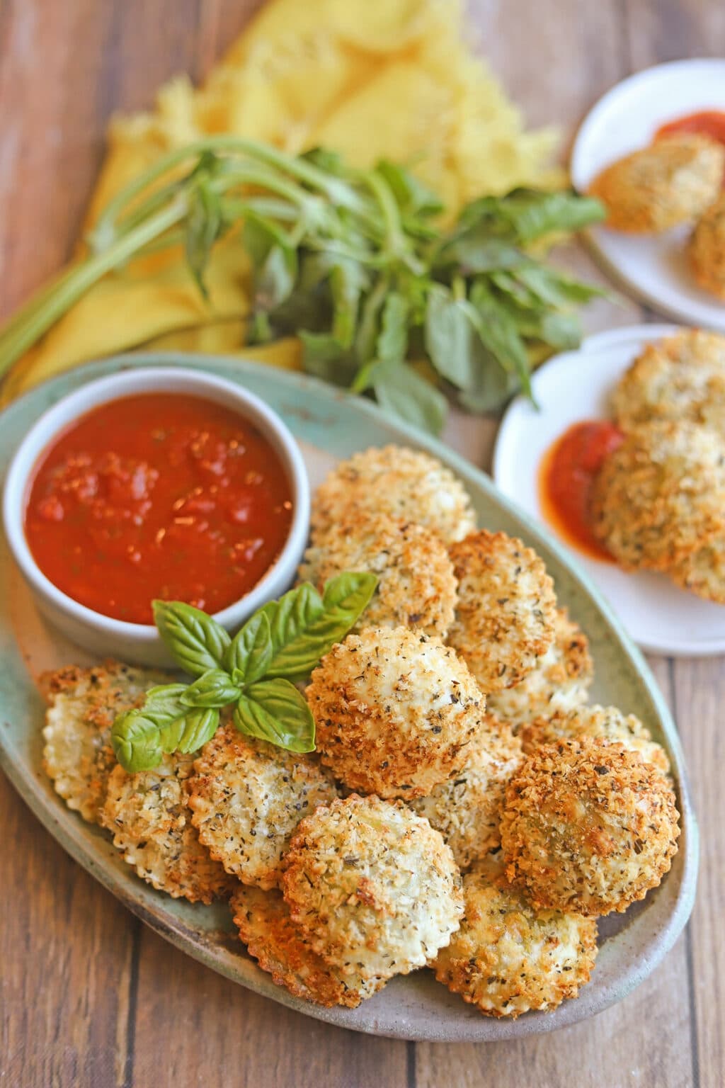 Vegan air fryer ravioli (using fresh or frozen ravioli) - Cadry's Kitchen