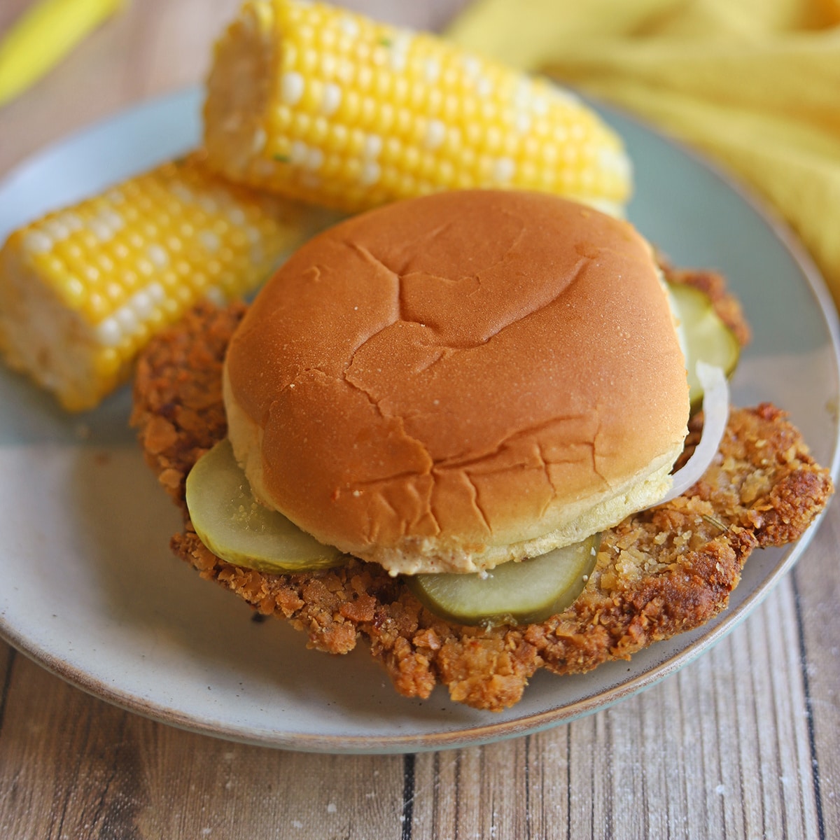 Vegan fried pork tenderloin sandwich (Midwest classic) - Cadry's Kitchen